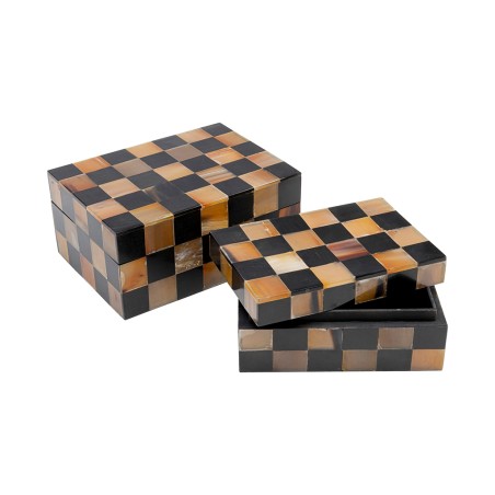 Kare Box Plaid Set of 2 Ref 53964