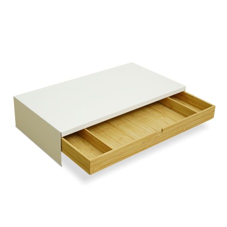 IKEA Elloven Monitor Stand With Drawer White Ref 50474770