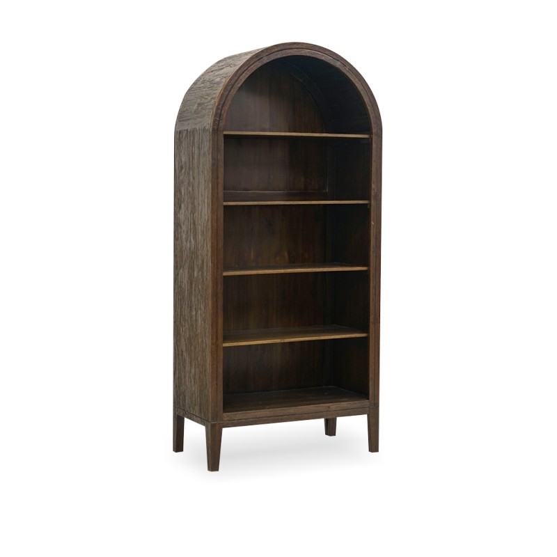 Bella Casa Hattie Bookcase Finish Rustic Black Ebony