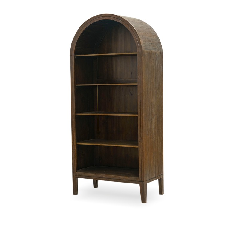 Bella Casa Hattie Bookcase Finish Rustic Black Ebony