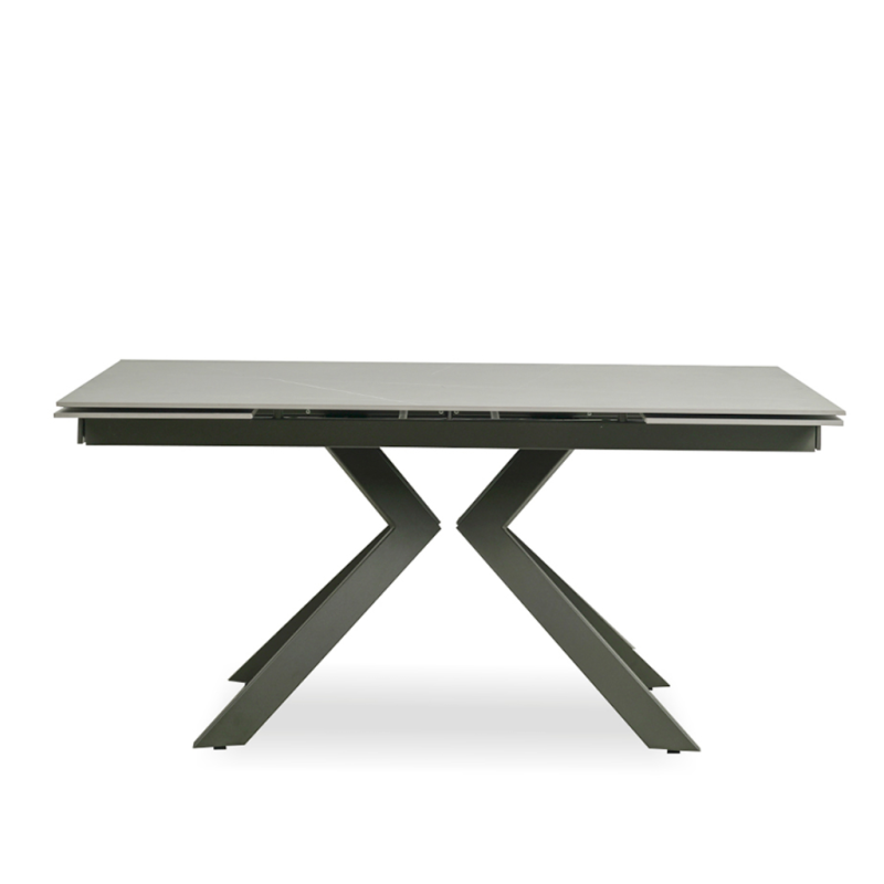Bella Casa Aveiro Extendable Table With Top In Grey Marble