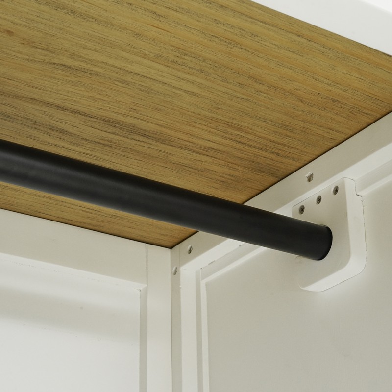 Cavendish Abbley Wardrobe 3 Doors Latte & White Brushing Acacia In Pine