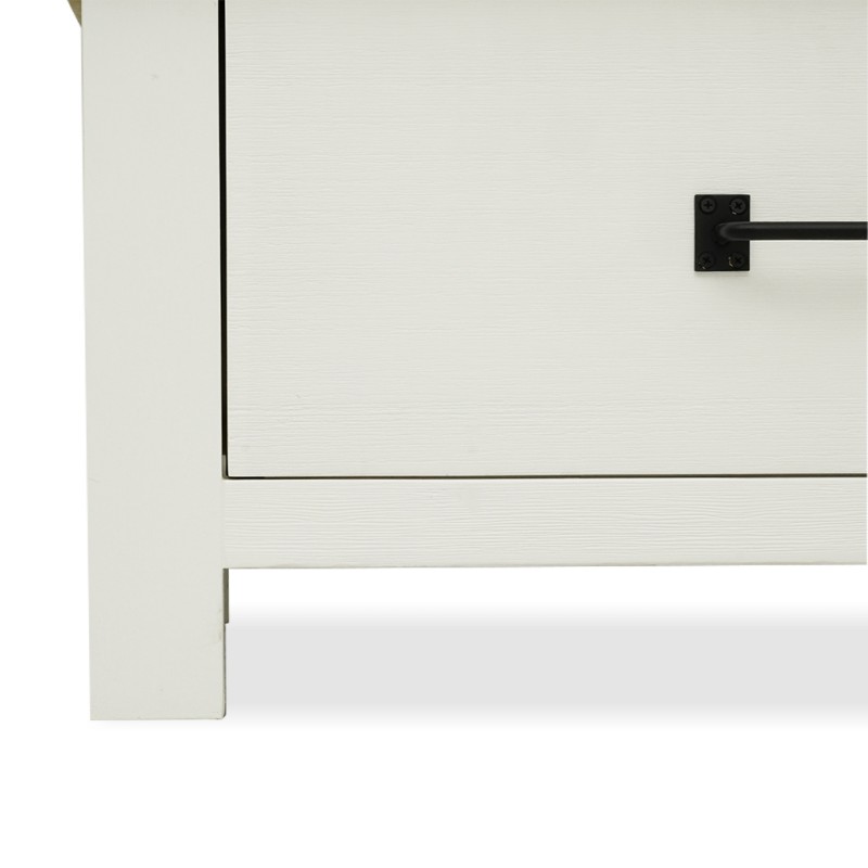 Cavendish Abbley Wardrobe 3 Doors Latte & White Brushing Acacia In Pine