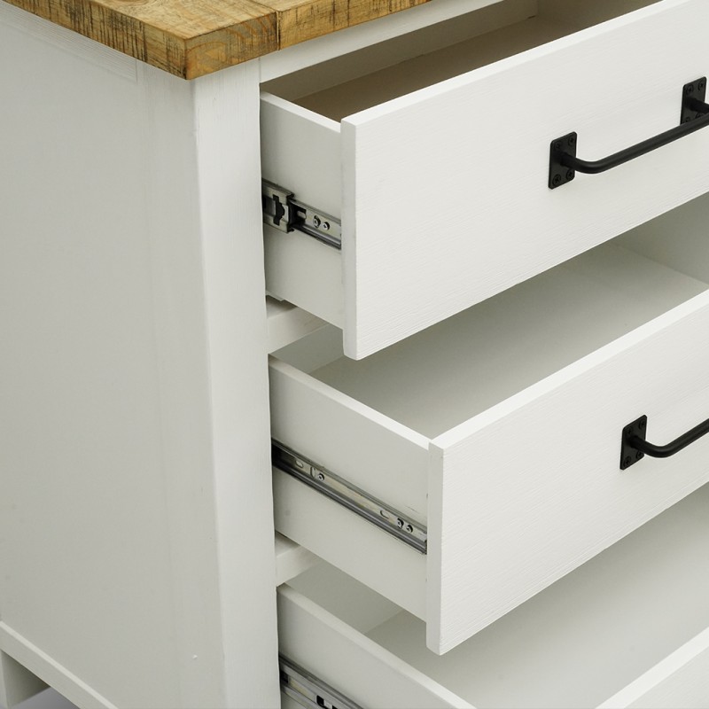 Cavendish Abbley Chest of Drawers Latte & White Brushing Acacia In Pine