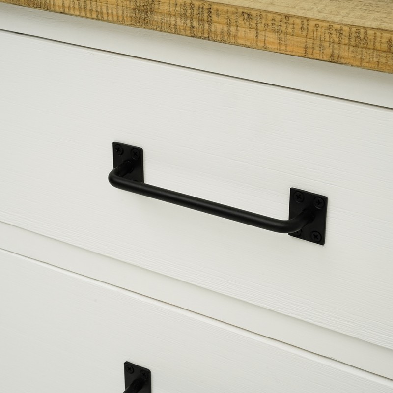 Cavendish Abbley Chest of Drawers Latte & White Brushing Acacia In Pine