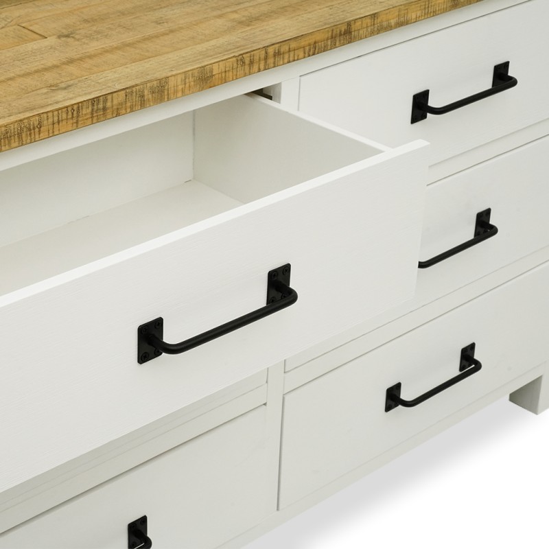 Cavendish Abbley Chest of Drawers Latte & White Brushing Acacia In Pine
