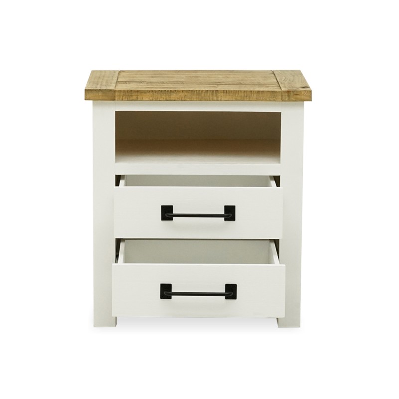 Cavendish Abbley Night Table Latte In Pine White Brushing Acacia