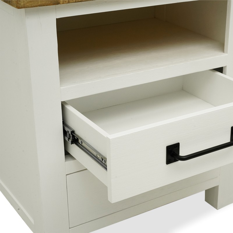 Cavendish Abbley Night Table Latte In Pine White Brushing Acacia