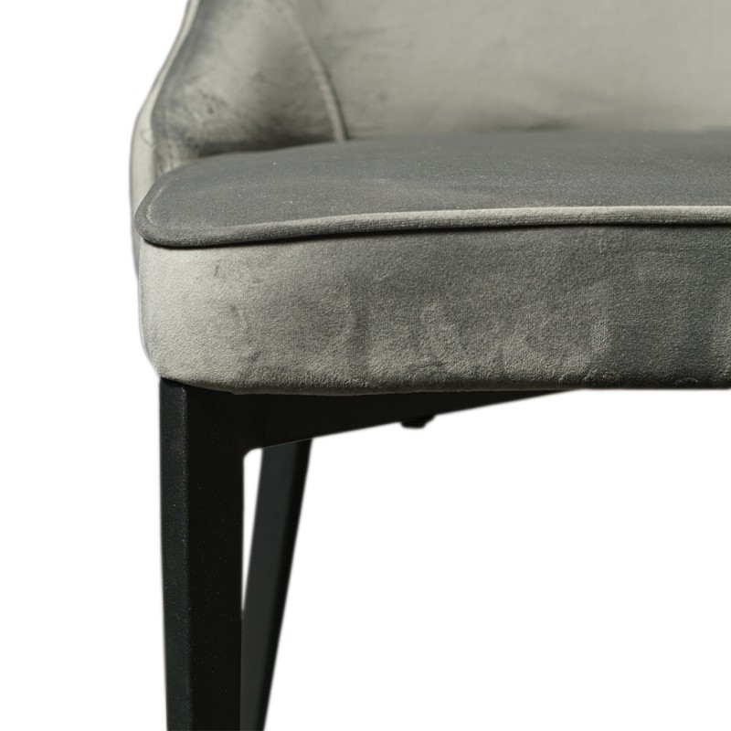 Cavendish Castelo Dining Chair Light Grey Velvet