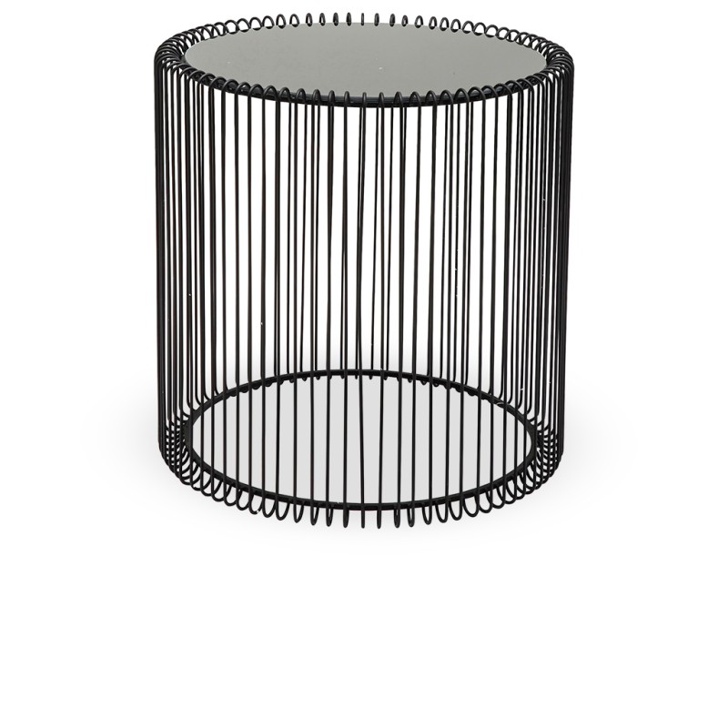 Kare Wire Set of 2 Side Table Black 44cm Ref 79578