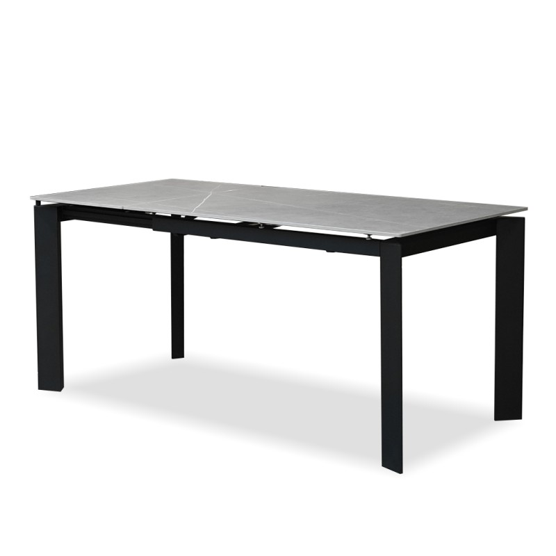 Bella Casa Evora Extendable Table With Top In Grey Marble