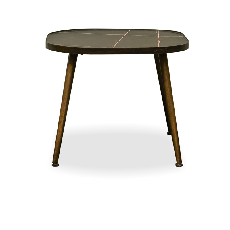 Bella Casa Rave Set of 2 Coffee Tables With Gold Metal Base