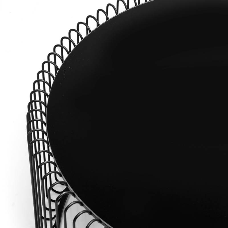 Kare Wire Set of 2 Coffee Table Black Ref 79577