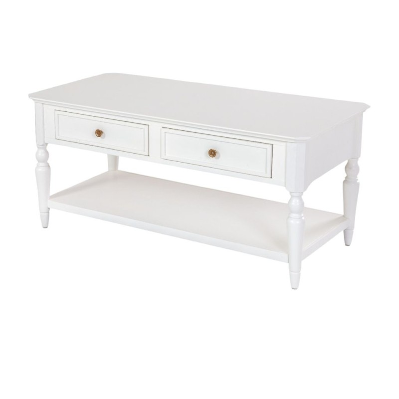 Cavendish Fremont Coffee Table 2 Drawers & 1 Bottom Shelf White