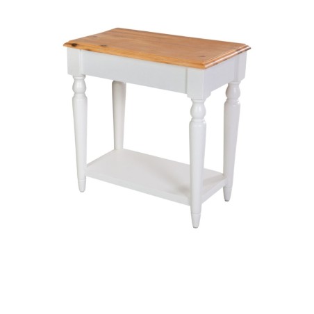 Cavendish Dublin Side Table 1 Bottom Shelf Sand Top & White