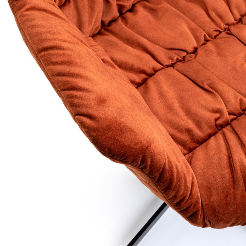 Kare Colmar Swivel Armchair Rust Red Ref 80044